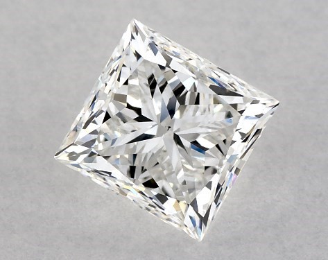 1.15 Carat F-VS1 Princess Cut Diamond Double Claw Prong Pavé Set ...