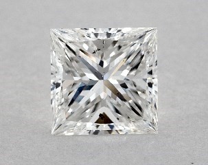 1.01 Carat Princess Cut Pave Engagement Ring in 14K White Gold - 1815432