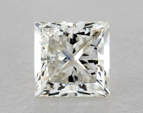 1.14 Carat K-SI2 Princess Cut Diamond Graduated Pavé Swirl Engagement Ring