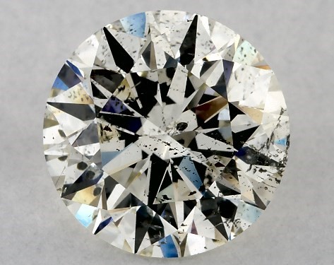 3.12 Carat J-SI2 Excellent Cut Round Diamond 2mm Comfort Fit Solitaire ...