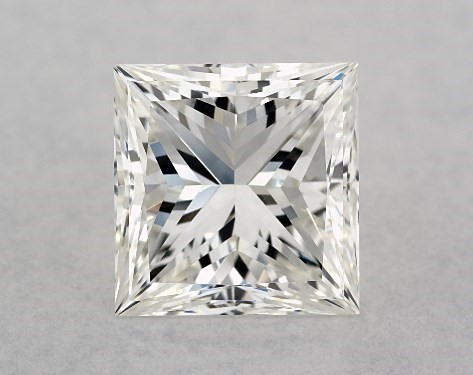 2.11 Carat G-VS1 Princess Cut Diamond Thin Channel Set Princess Shaped ...