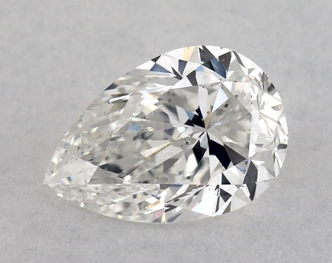 1.48 Carat F-SI1 Pear Shaped Diamond Twisted Pavé Engagement Ring