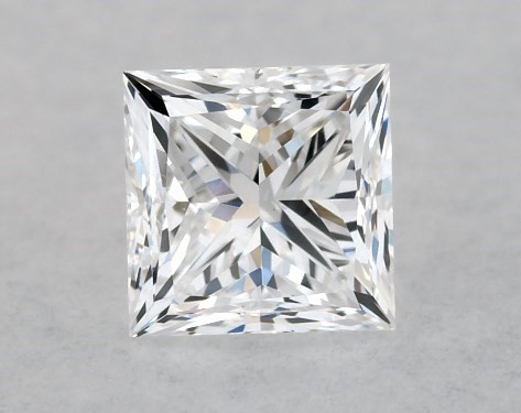 1.10 Carat D-VS1 Princess Cut Diamond Thin Channel Set Princess Shaped ...