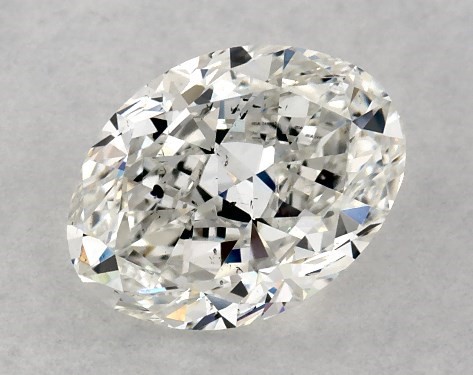 1.51 Carat G-SI1 Oval Cut Diamond Endearing Love East-West Halo Pavé ...