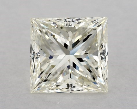 1.61 Carat K-VS1 Princess Cut Diamond Thin Channel Set Princess Shaped ...