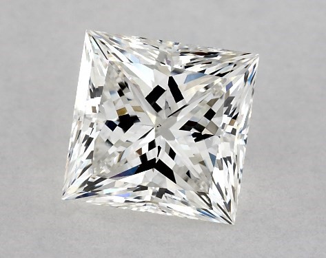 1.85 Carat F-VS1 Princess Cut Diamond Common Prong Round Shaped Diamond ...