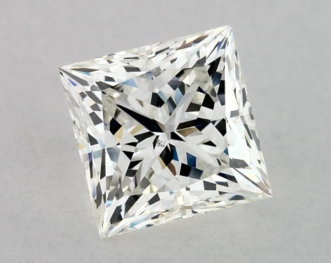 2.10 Carat I-VS2 Princess Cut Diamond Perfect Fit 2mm Common Prong ...