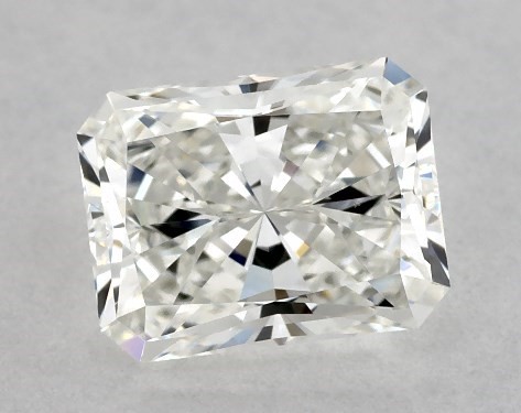 0.77 Carat G-VVS1 Radiant Cut Diamond 2mm Knife Edge Solitaire ...
