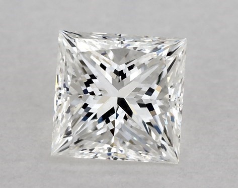 Platinum Bezel Set Princess Shaped Diamond Solitaire Ring
