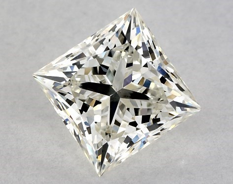 18K Yellow Gold Three Stone Princess Shaped Blue Sapphire Engagement Ring