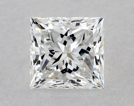 1.18 Carat F-VS1 Princess Cut Diamond Three Stone Princess and Pavé Set ...