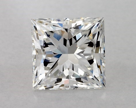 1.21 Carat G-VS1 Princess Cut Diamond Petite Pavé Engagement Ring ...