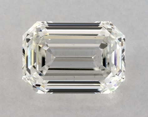 1.61 Carat H-VVS2 Emerald Cut Diamond French Cut Pavé Diamond ...