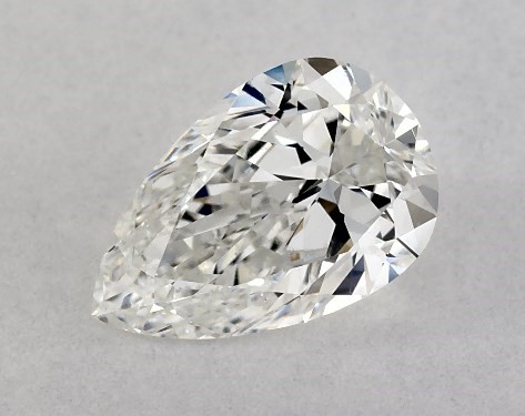 0.88 Carat G-VS2 Pear Shaped Diamond Tapered Baguette Diamond ...