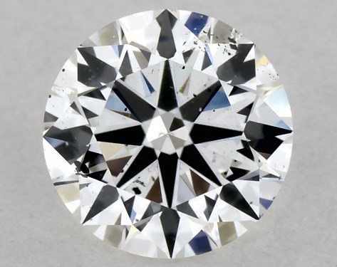 14K White Gold Classic Round Shape Three Stone Engagement Ring