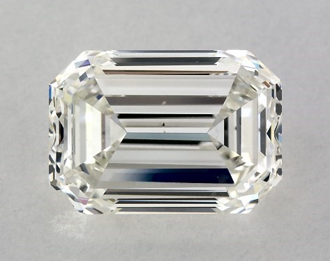 2.23 Carat I-VS2 Emerald Cut Diamond Falling Edge Pavé Diamond ...