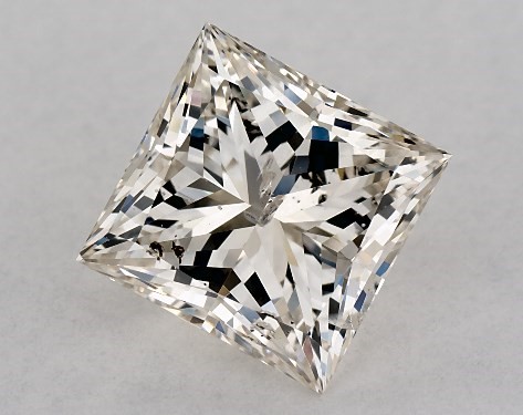 2.00 Carat K-SI2 Princess Cut Diamond 2mm Knife Edge Solitaire ...