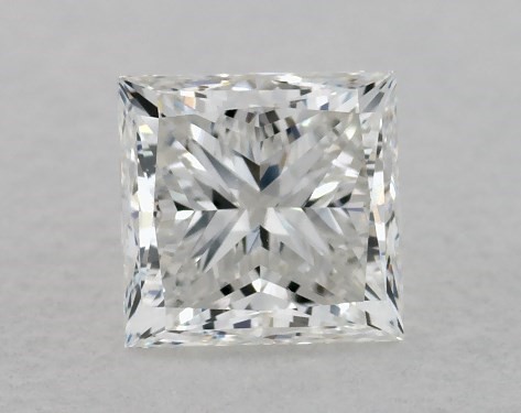 Platinum Bezel Set Princess Shaped Diamond Solitaire Ring