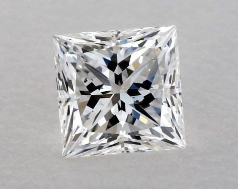 0.75 Carat F-SI1 Princess Cut Diamond 2mm Comfort Fit Solitaire ...