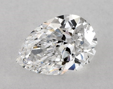 14K Two-Tone White and Yellow Gold Pear Shaped Swirl Tension Setting