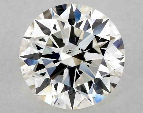 1.26 Carat I-VS2 Excellent Cut Round Diamond 2mm Comfort Fit Solitaire ...