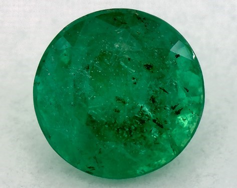 0.96 Carat Round Green Emerald
