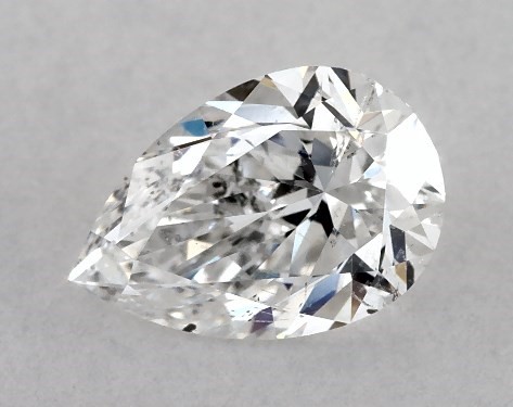 14K White Gold Pavé Halo Diamond Engagement Ring (Pear Center)