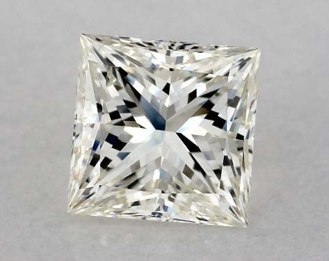 14K White Gold Thin Channel Set Princess Shaped Diamond Engagement Ring