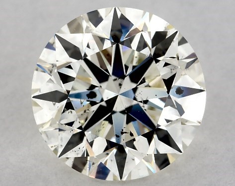 2.02 Carat J-SI1 Excellent Cut Round Diamond 2mm Comfort Fit Solitaire ...