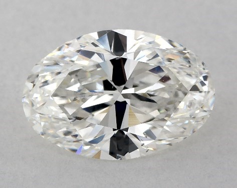 1.32 Carat F-SI1 Oval Cut Diamond 2mm Knife Edge Solitaire Engagement Ring