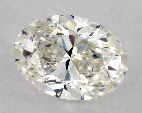 14K White Gold Triple Diamond Engagement Ring