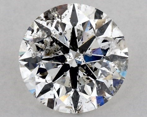 1.67 Carat F-I1 Very Good Cut Round Diamond 2.2mm Pavé Diamond ...