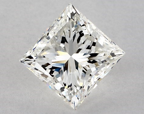 2.00 Carat H-VVS2 Princess Cut Diamond 2.5mm Knife Edge Solitaire ...
