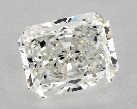 2.01 Carat H-VVS2 Radiant Cut Diamond 2mm Comfort Fit Solitaire ...