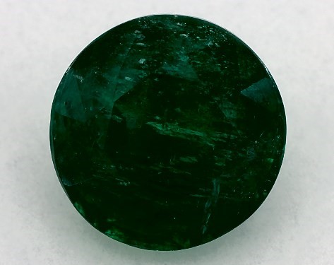 3.44 Carat Round Green Emerald