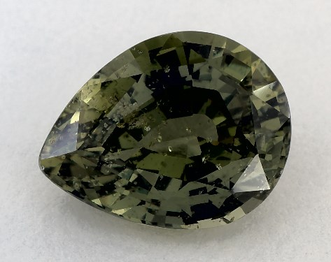 3.96 Carat Pear Natural Green Sapphire-75458