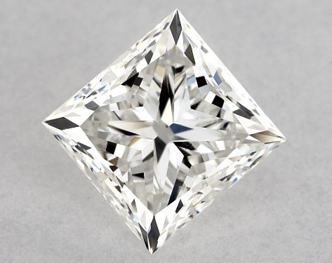 GIA 1.01 Carat H-VS1 Princess Cut Diamond Double Claw Prong Engagement Ring