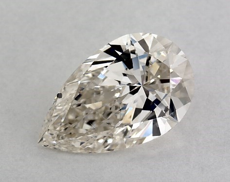 18K White Gold Pavé Halo and Shank Diamond Engagement Ring (Pear Center)