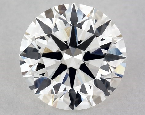 GIA 1.06 Carat E-SI1 Excellent Cut Round Diamond Nouveau Engagement Ring