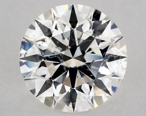 GIA 2.02 Carat I-SI2 Excellent Cut Round Diamond 2mm Knife Edge ...