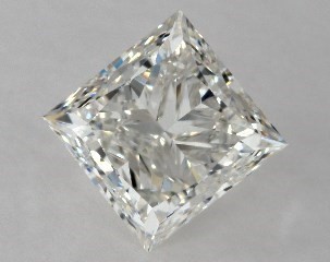 1.01 Carat Princess Cut Pave Engagement Ring in 14K White Gold - 1677741