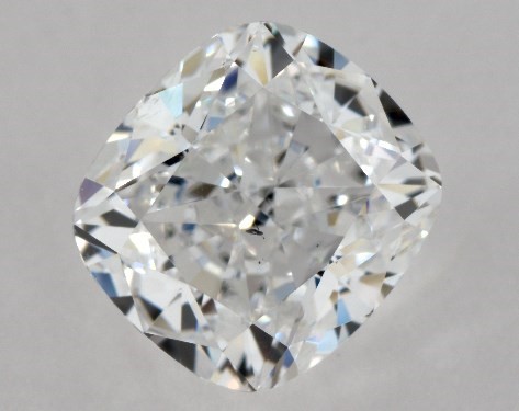 14K White Gold Cushion Outline and Pavé Gallery Engagement Ring