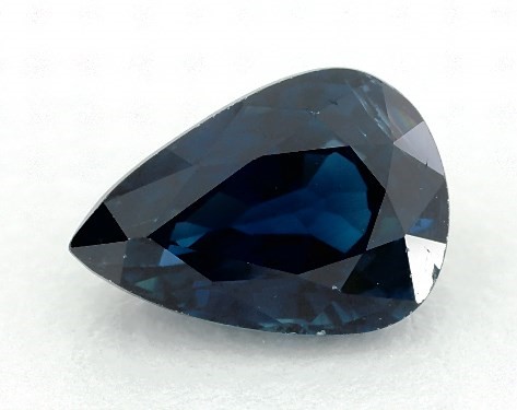 1.34 Carat Pear Natural Blue Sapphire Pavé Halo and Shank Diamond ...