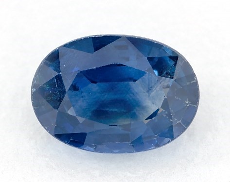 1.52 carat Oval Natural Blue Sapphire Falling Edge Pavé Diamond ...