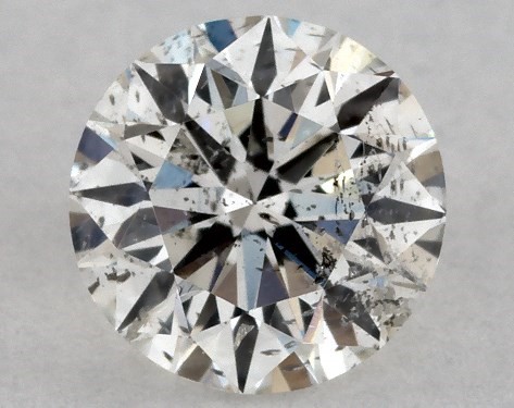 0.30 Carat I-I1 Very Good Cut Round Diamond 2mm Knife Edge Solitaire ...