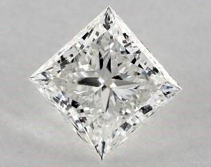 1.22 Carat Princess Cut Halo Engagement Ring in 18K White Gold - 1891038